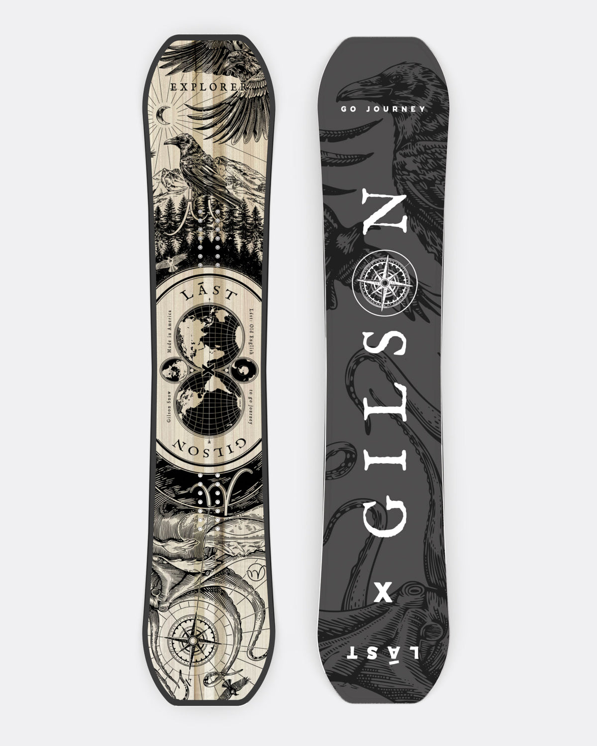 Explorer Flat-to-Rocker Freestyle Snowboard | GILSON x Lást Maps